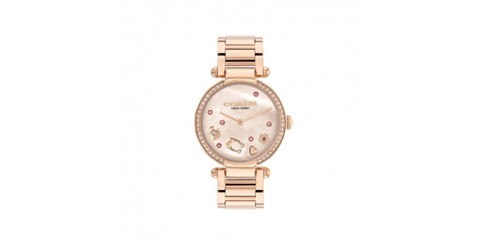 COACH-CARY珍珠貝流轉水晶玫瑰金女錶34MM-14504266｜Ever Rich 昇恆昌宅配網